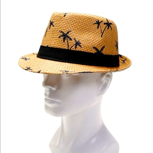 unb | Accessories | Mens Beach Straw Hat Tree Print | Poshmark